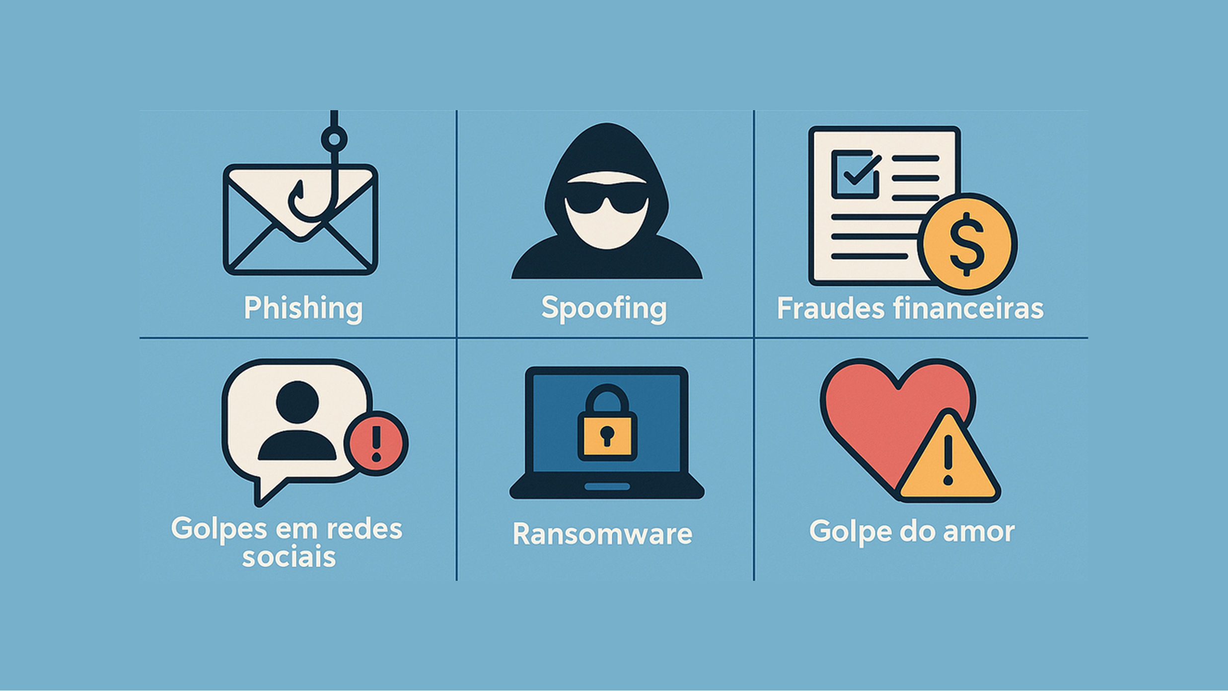 Tipos de golpes na internet e como evitá-los